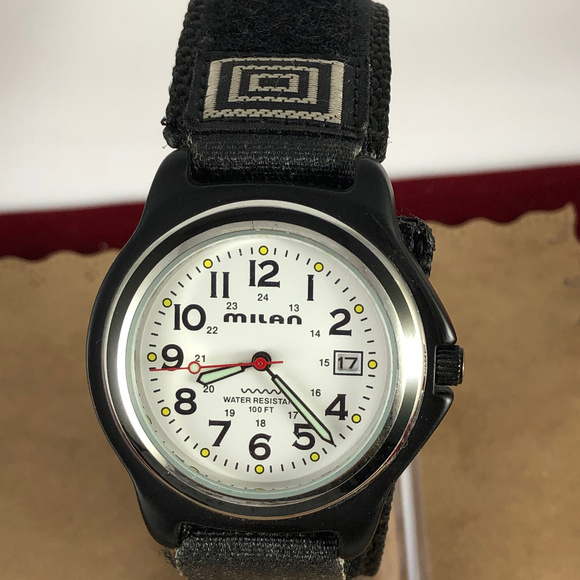 Milan | Accessories | Vintage Milan Design 2 And 24 Hour Dial Watch ...